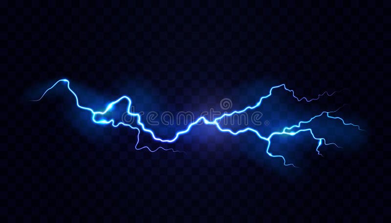 Flash Electric Lightning Effect at Dark Sky Vector Stock Vector ...