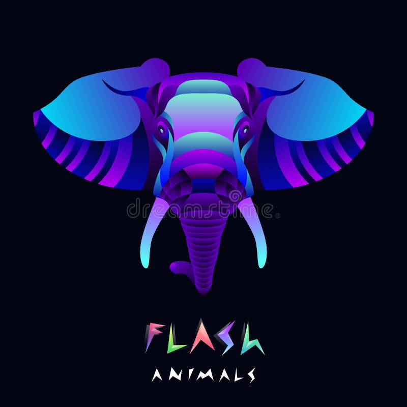 Flash Elephant Illustration Stock Vector - Illustration of logo ...