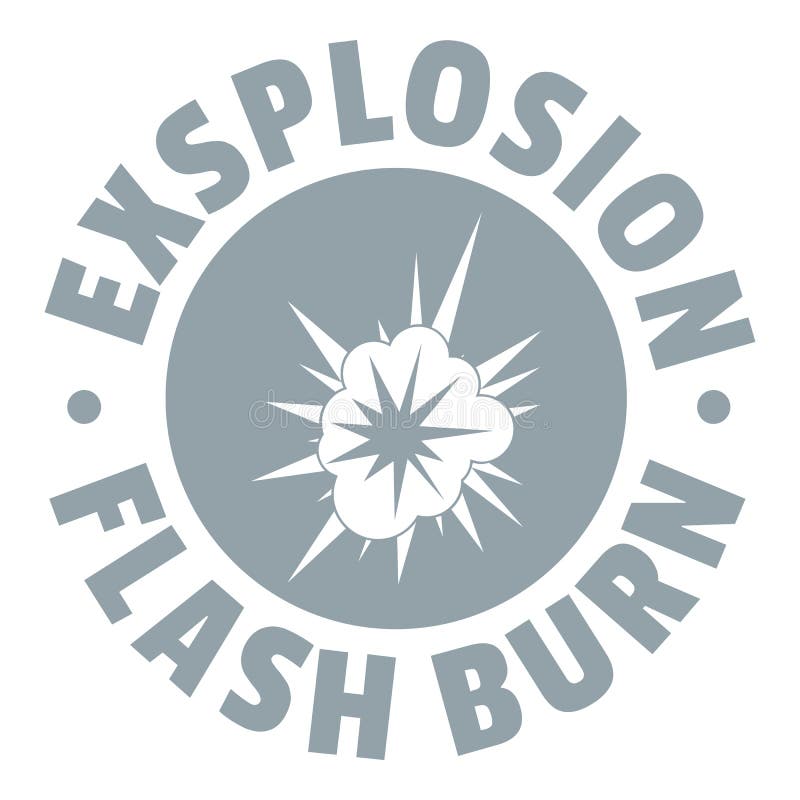 Flash Explosion Logo, Simple Gray Style Stock Vector - Illustration of ...