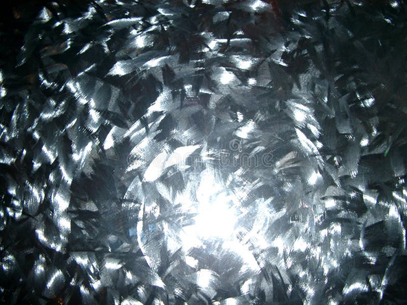 A Flash Flare Reflection from a Galvanised Surface Stock Image - Image ...