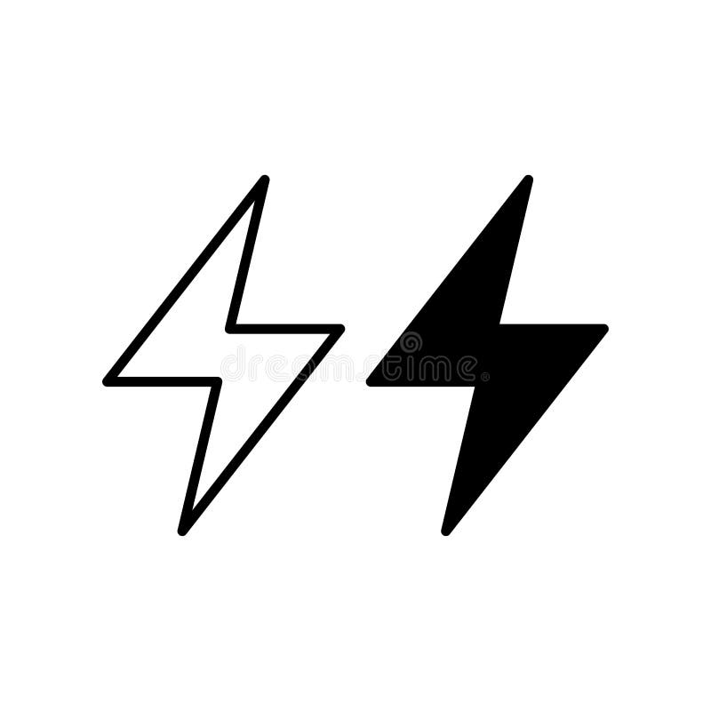 Flash Icon. Bolt of Lightning Vector. Lightning Illustration. Streak of ...