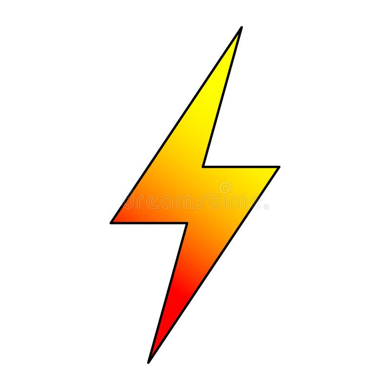 Flash Icon, Energy Power Vector Isoluted on the White Background Stock ...