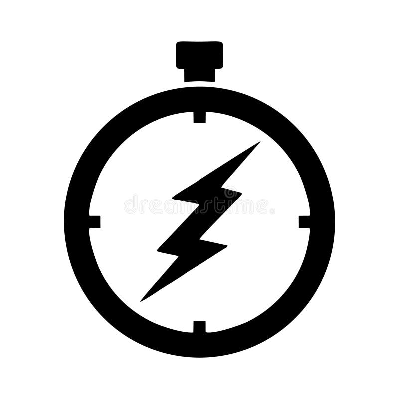 Flash Icon Isolated on White Background from Basic Ui Collection. Stock ...