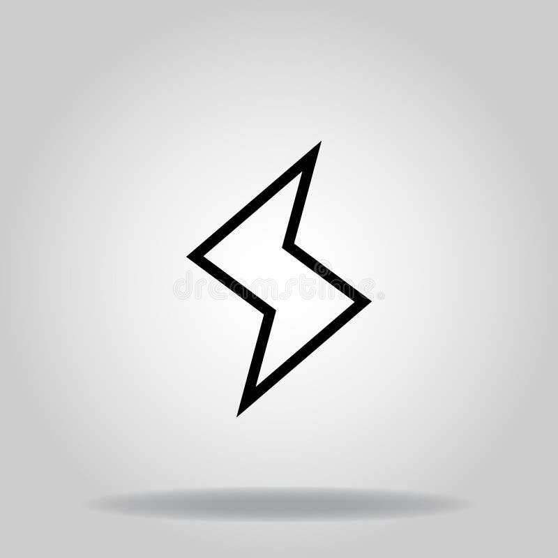 Flash Icon or Logo in Outline Stock Vector - Illustration of icon ...