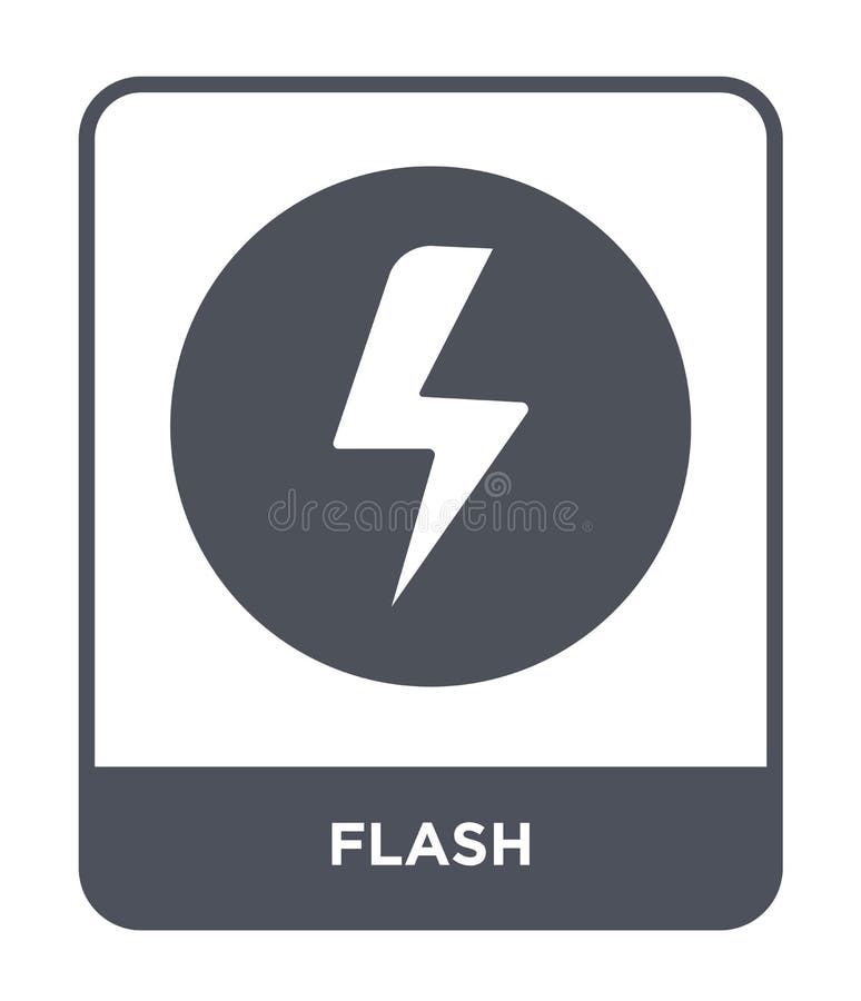 Flash Icon in Trendy Design Style. Flash Icon Isolated on White ...