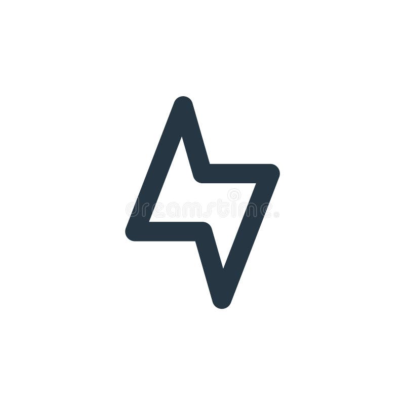 Flash Icon Vector from Basic Ui Concept. Thin Line Illustration of ...