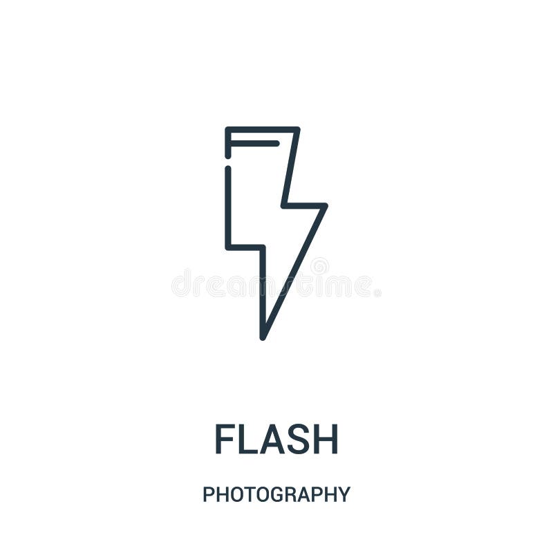Flash Off Icon Vector from Video Camera Collection. Thin Line Flash Off ...