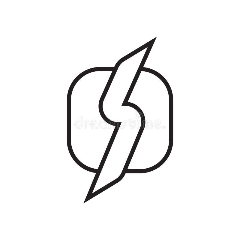 Flash Icon Vector Isolated on White Background, Flash Sign , Lin Stock ...