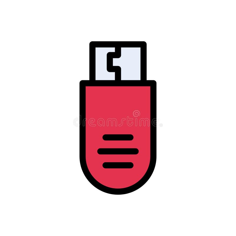 Flash Vector Line Colour Icon Stock Vector - Illustration of portable ...