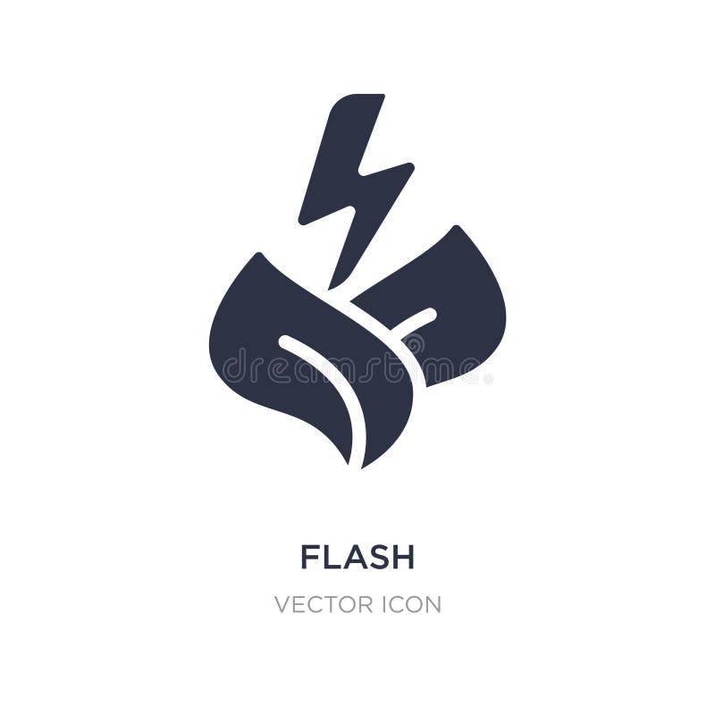 Flash Icon On White Background. Simple Element Illustration From ...