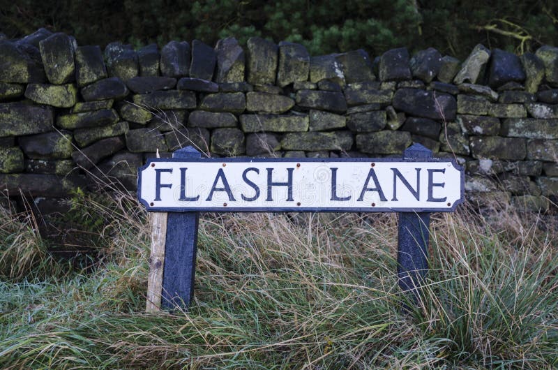 Flash Lane stock photo. Image of sign, countryside, rude - 52188704