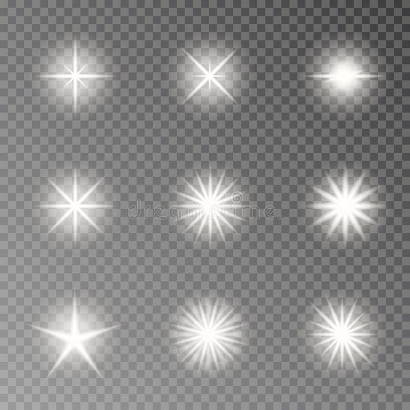 Flash Light Camera Effect Vector. Twinkle Sparkle Isolated on ...