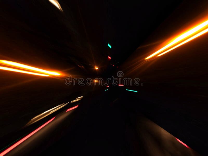 Flash Light Yellow and Red Color in the Dark Future Stock Image - Image ...