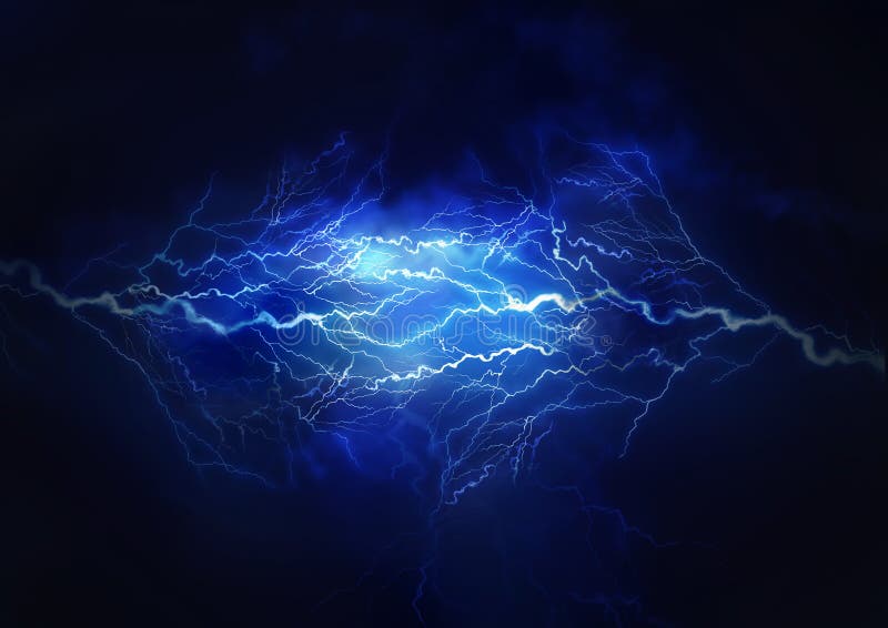 Flash of Lightning on Dark Background, Banner Design. Thunderstorm ...