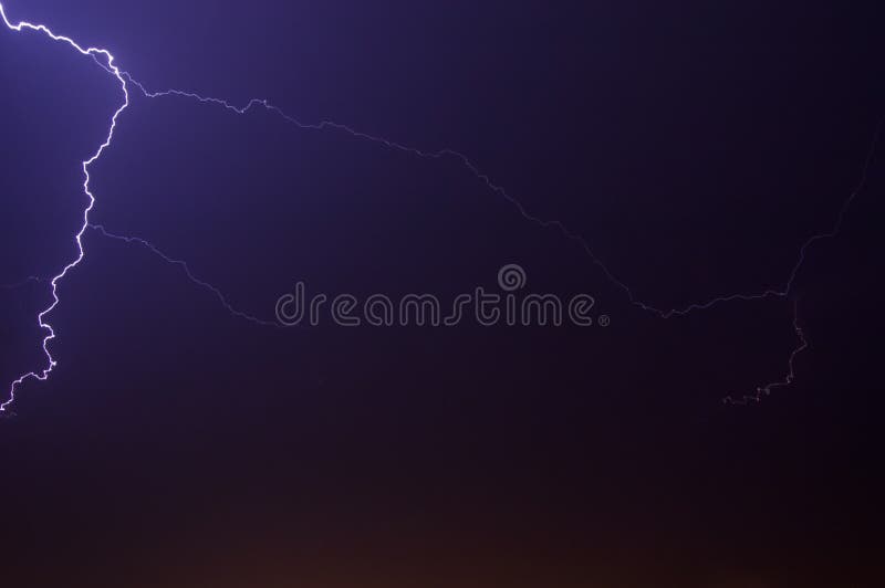 Flash of Lightning in the Sky Background Stock Photo - Image of ...