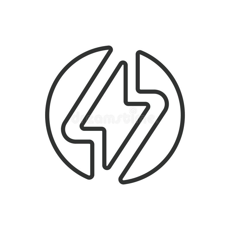 Flash, in Line Design. Flash, Lighting, Speed, Photography on White ...