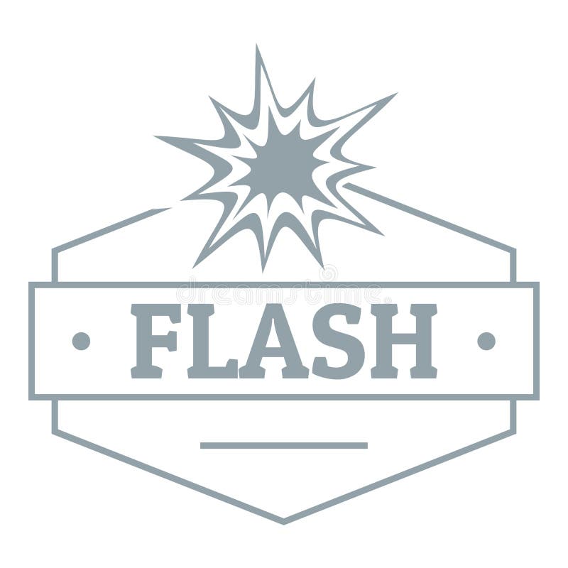 Flash Logo, Simple Gray Style Stock Vector - Illustration of icon ...