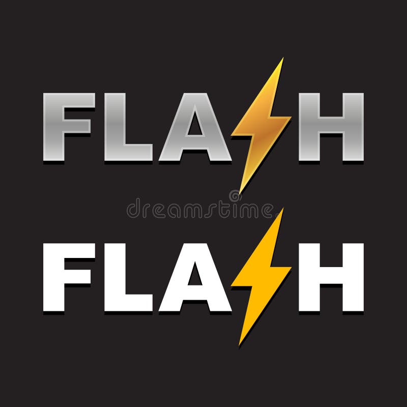 Flash Logo Design Thunderbolt Symbol Energy Power Stock Vector ...