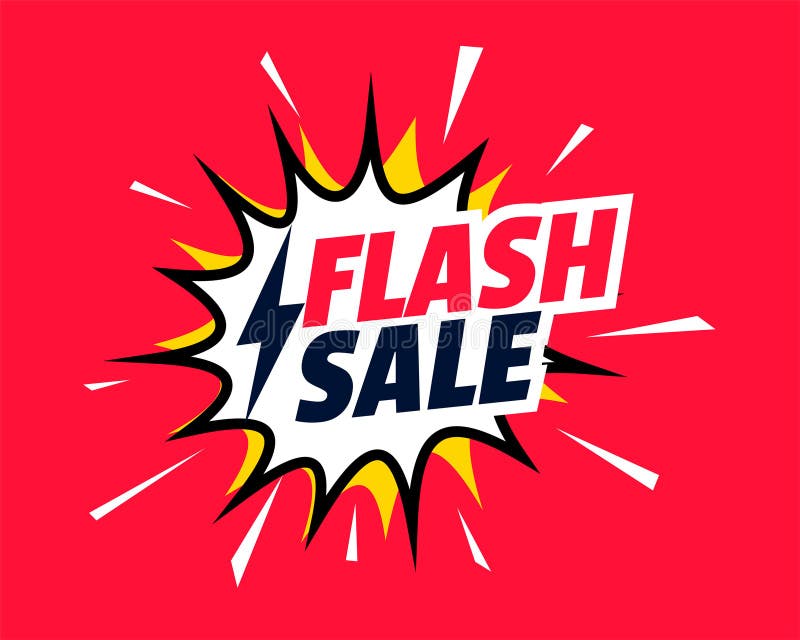 Flash Mega Sale Limited Offer Background in Comic Style Stock ...