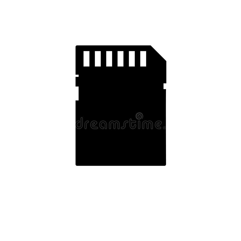 Flash Memory Card, Micro SD Storage Solid Flat Vector Icon Isolated on White Background Stock ...