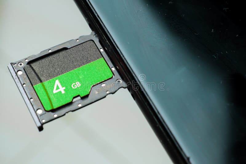 Flash Memory Data Storage Concept : a Tray with a Micro SD Card . a ...