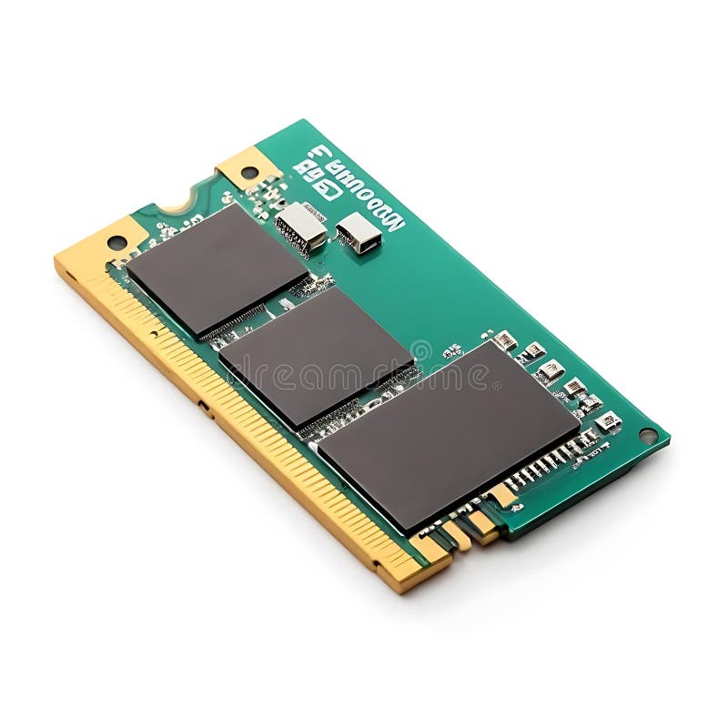 Flash Memory Isolated on a White Background Stock Illustration ...