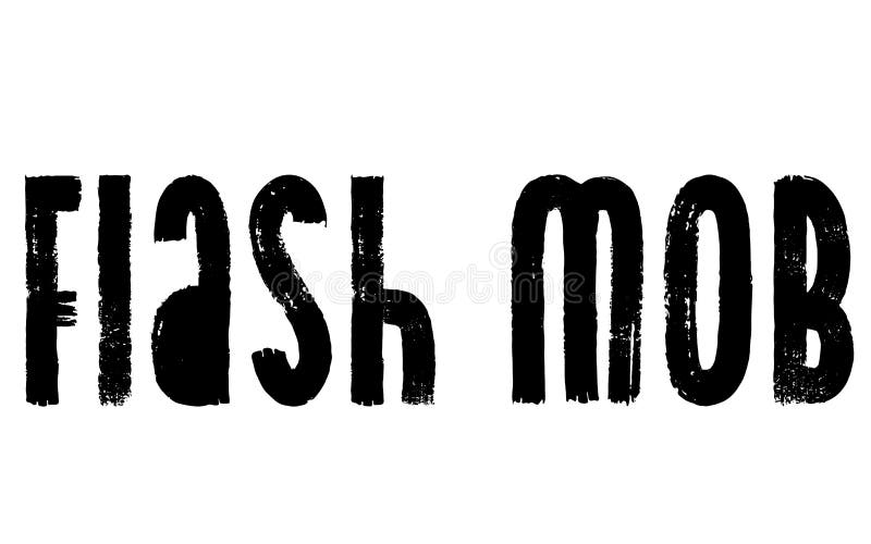 Flash Mob stamp typ stock vector. Illustration of counterculture ...