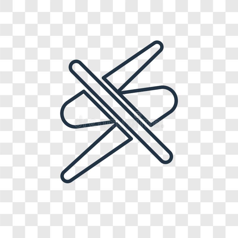 Flash Off Concept Vector Linear Icon Isolated on Transparent Background ...