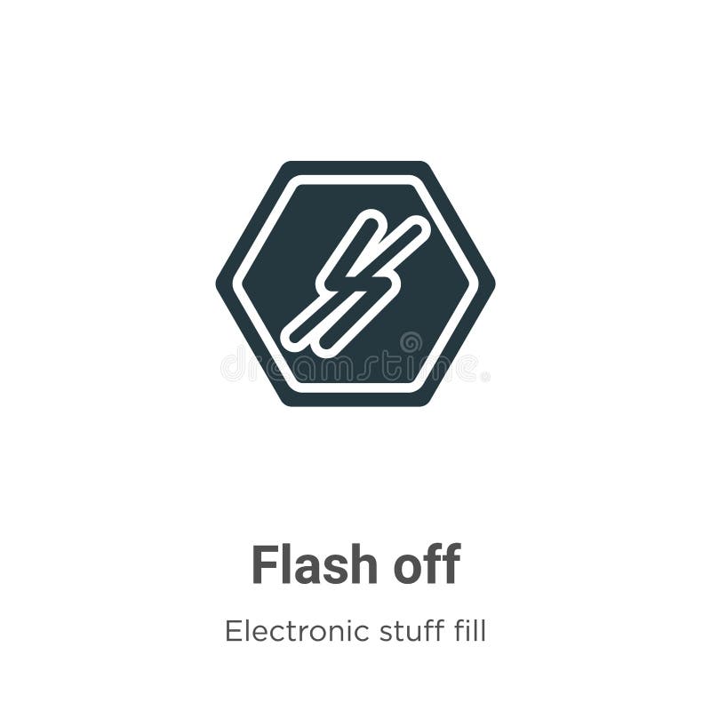 Flash Off Vector Icon On White Background. Flat Vector Flash Off Icon ...