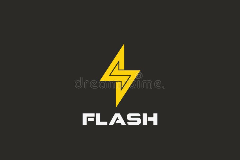 Flash Logo Design Thunderbolt Symbol Energy Power Stock Vector ...