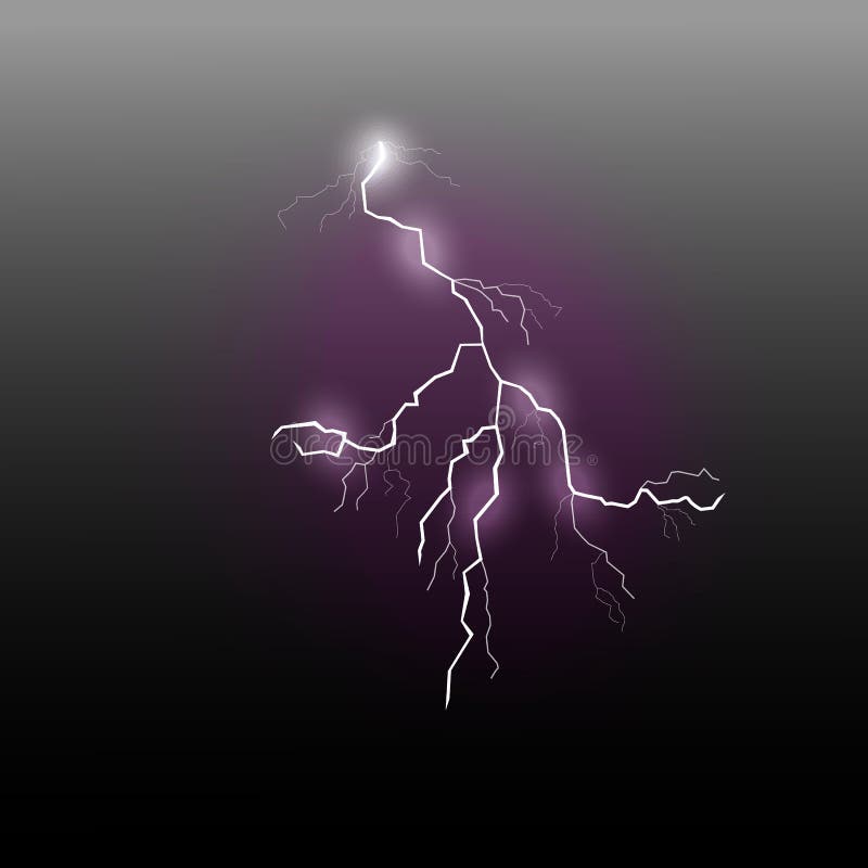 A Flash of Purple Lightning with a Glow Effect on a Dark Background ...