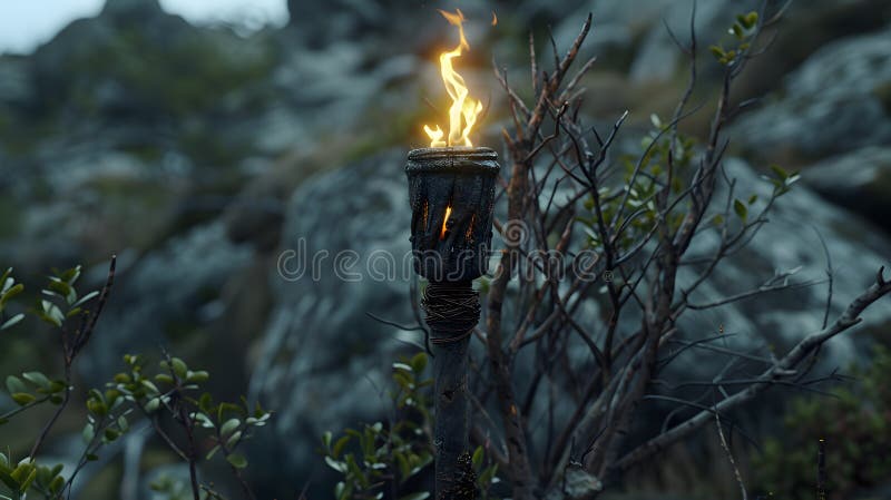 Flash. Realistic Torches Glowing Effects Stock Image - Image of ...