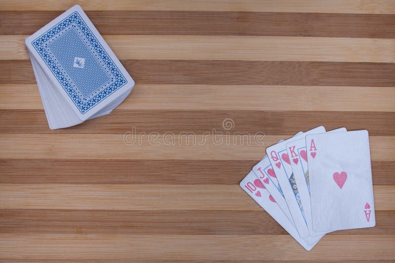 Flash Royal Heart on the Table Stock Image - Image of gamble, cards ...