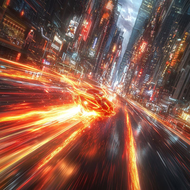 Flash S Time-Bending Sprint Stock Illustration - Illustration of ...