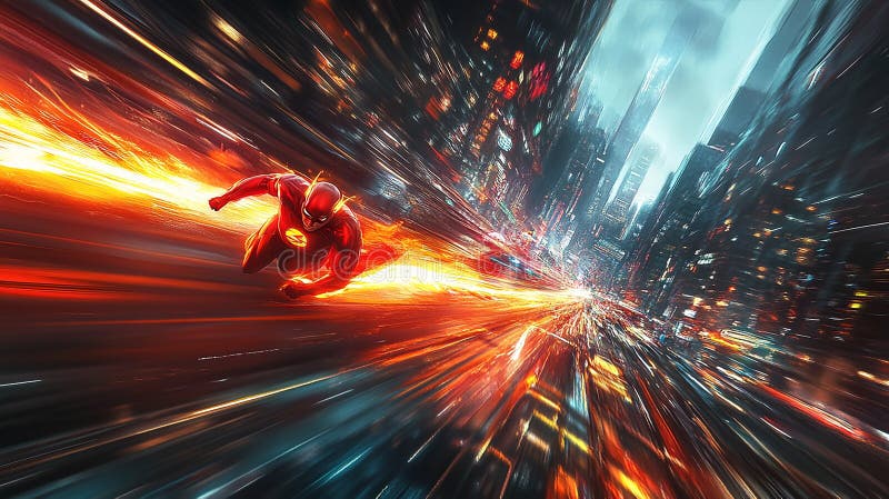 Flash S Time-Bending Sprint Stock Illustration - Illustration of ...