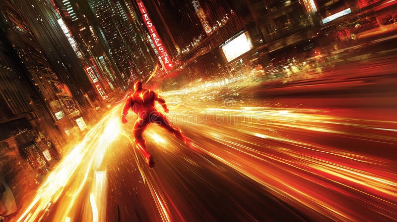 Flash S Time-Bending Sprint Stock Illustration - Illustration of ...