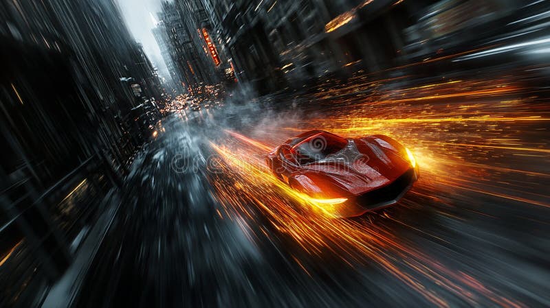 Flash S Time-Bending Sprint Stock Illustration - Illustration of ...
