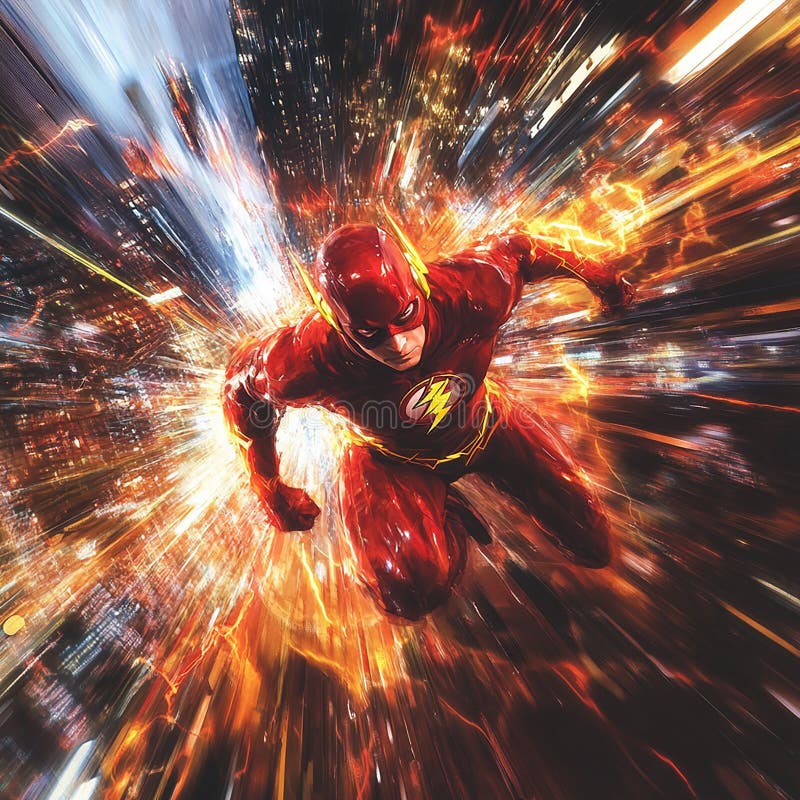 Flash S Time-Bending Sprint Stock Illustration - Illustration of ...