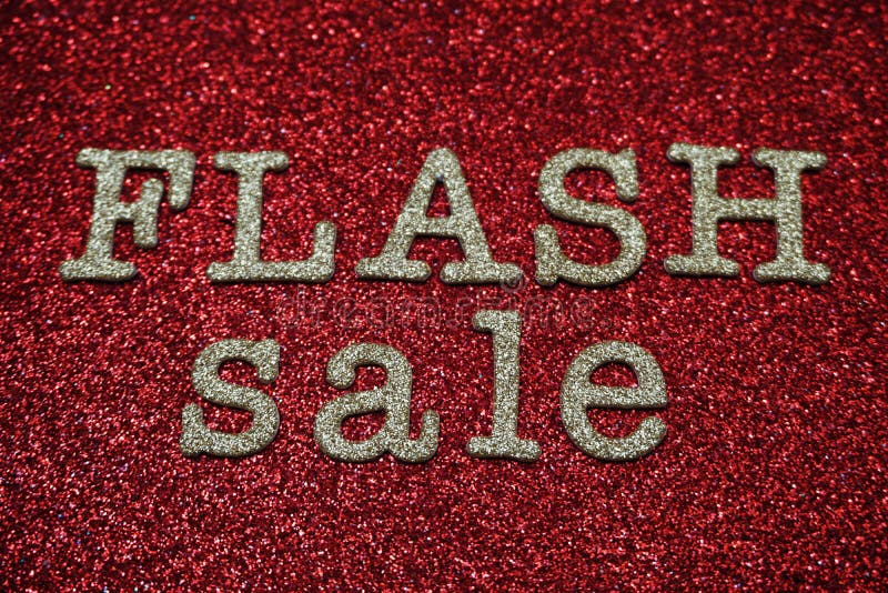 Flash Sale Alphabet Letter on Red Glitter Background Stock Photo ...