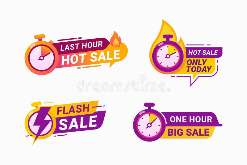 Flash sale badge stock vector. Illustration of badge - 203190664