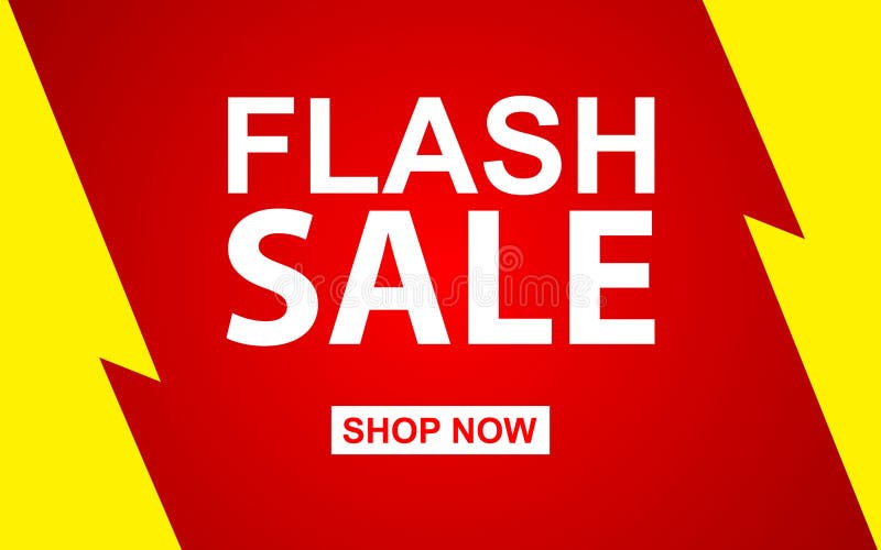 Flash Sale Banner Background, Vector Design Template for Promotional ...