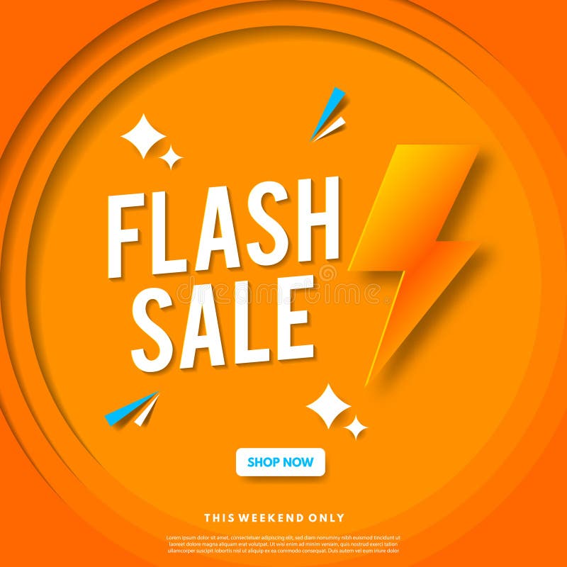 Flash Sale Banner Template Design. Abstract Sale Banner Stock Vector ...