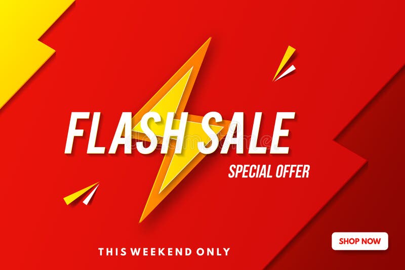 Flash Sale Banner Template Design. Abstract Sale Banner Stock Vector ...