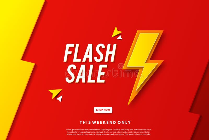 Flash Sale Banner Template Design. Abstract Sale Banner Stock Vector ...