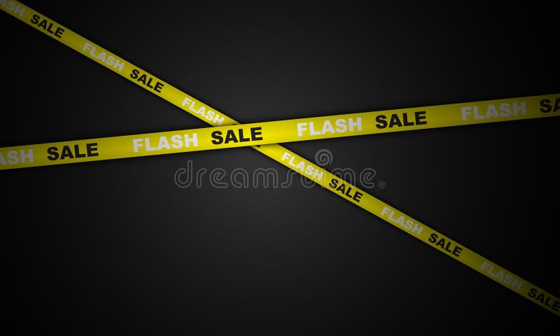 Flash Sale Banner Template Design with Lines. Vector Illustration Stock ...