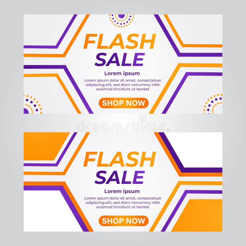 Flash Sale Banner Template. Promotion Banner Design Stock Vector ...