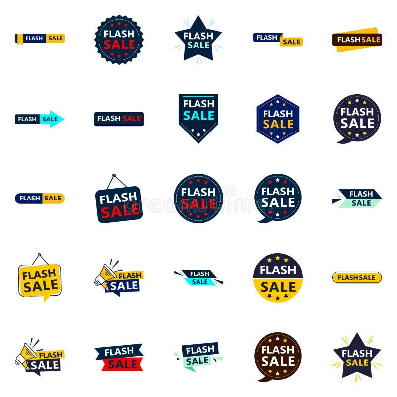Flash Sale Bundle 25 Eye Catching Vector Designs for Sales and Branding ...