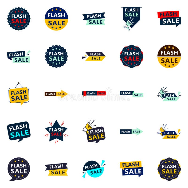 Flash Sale Bundle 25 Impactful Vector Designs for Advertising and Sales ...