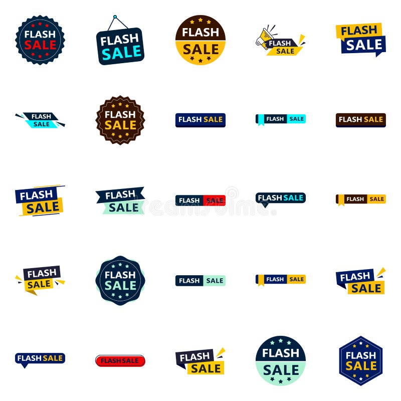 Flash Sale Bundle 25 Impactful Vector Designs for Advertising and Sales ...