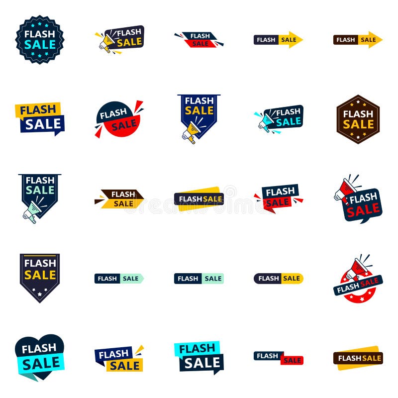 Flash Sale Bundle 25 Impactful Vector Designs for Promotion and ...